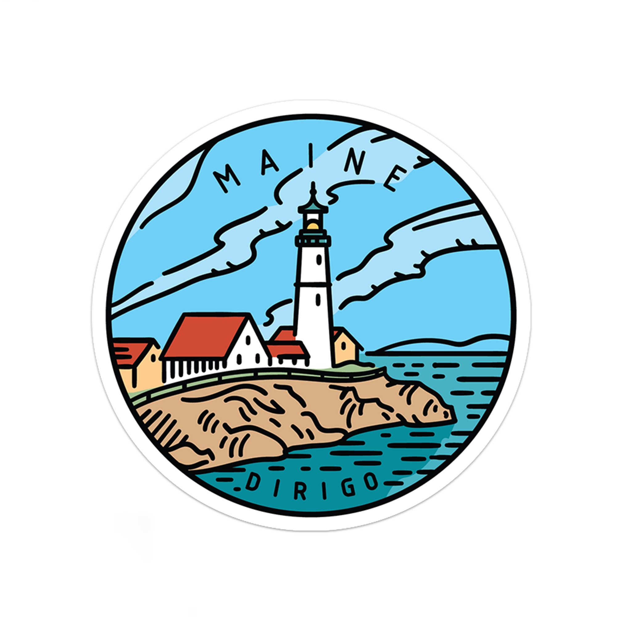 Maine Sticker | Maine Decal | Multiple Sizes | Bumper Sticker | Water ...