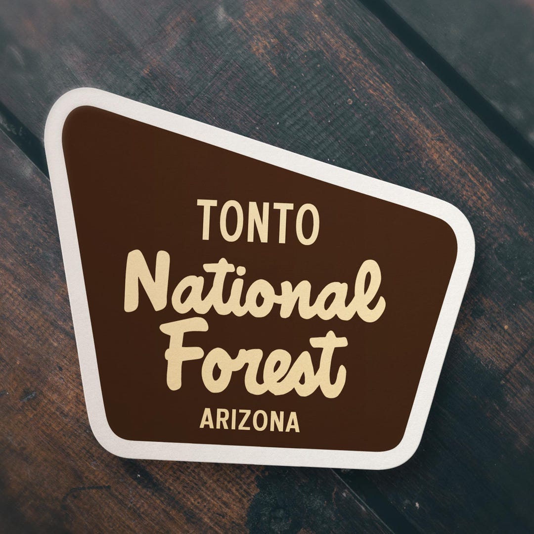 Tonto National Forest Sticker | Bumper Sticker | Water Bottle | Travel ...