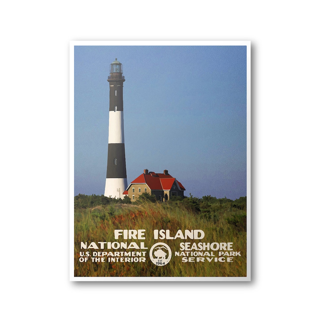 Fire Island National Seashore Poster | National Park Poster | National ...