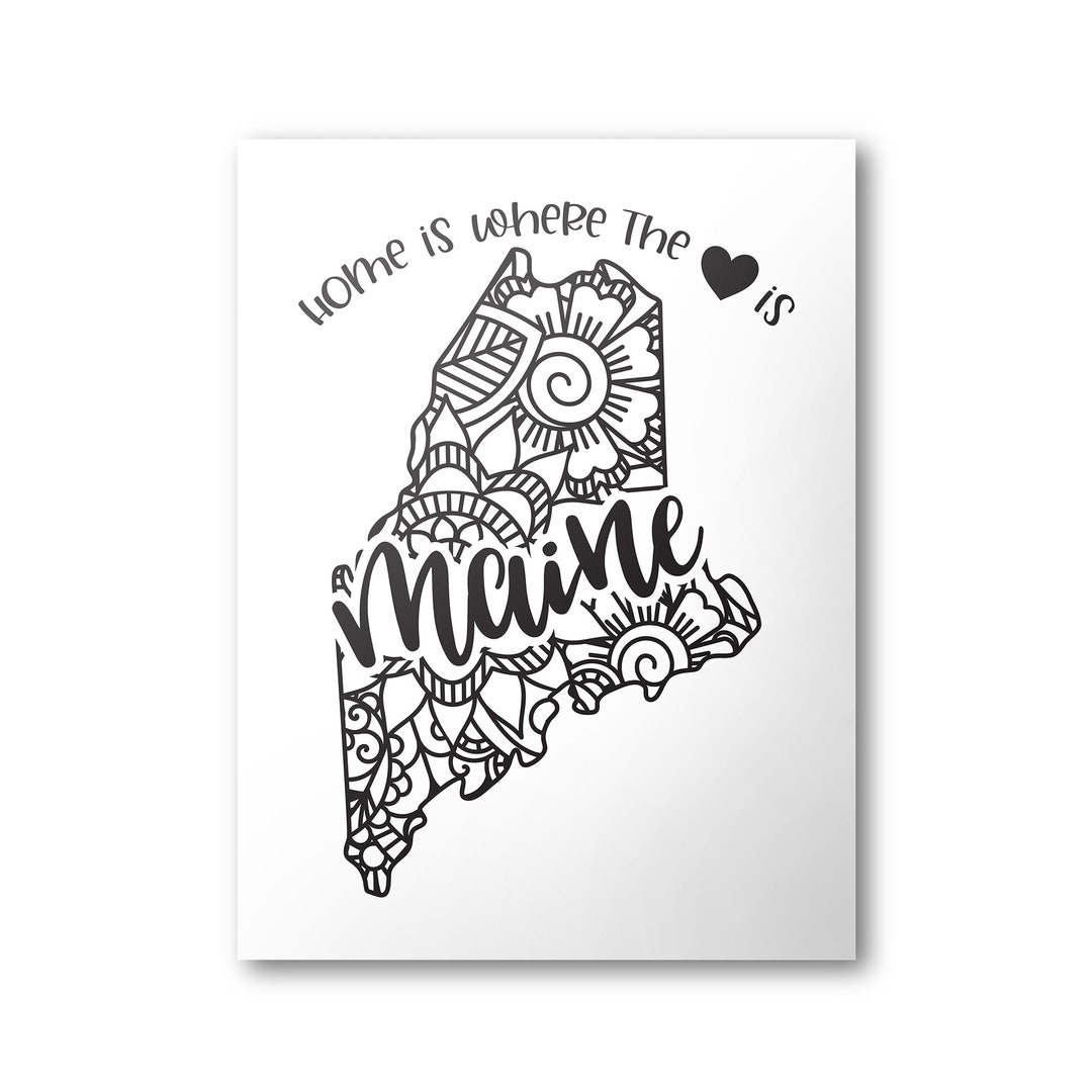 Maine Poster | Minimalist State Poster | Wall Art | State Poster | Art ...