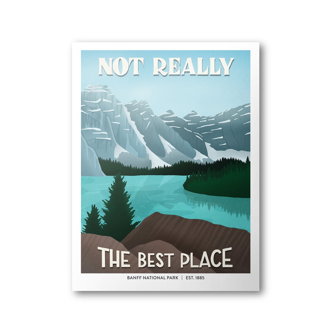 Banff National Park Poster | Subpar Parks Poster - Etsy