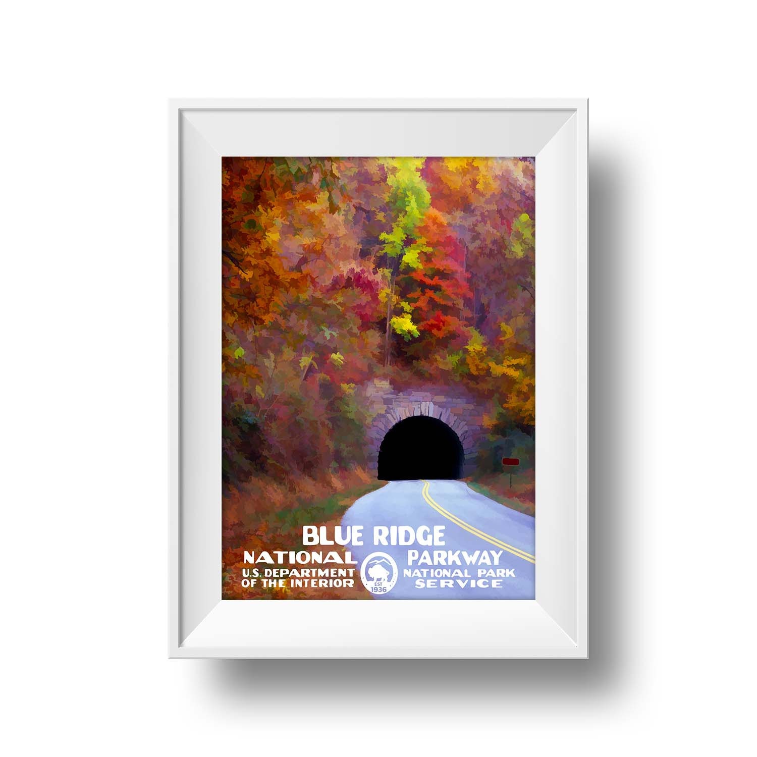 Blue Ridge Parkway Poster National Park Poster WPA Poster | Etsy