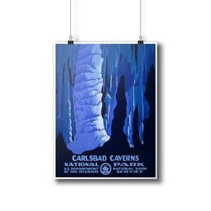 Carlsbad Caverns National Park Poster | National Park Poster | National ...