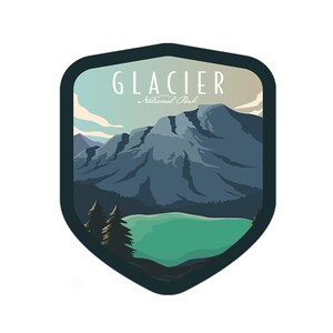 Glacier National Park Sticker | Multiple Sizes | Bumper Sticker | Water ...
