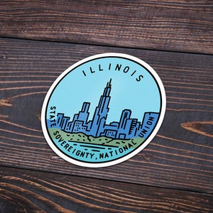 Illinois Sticker | Illinois Decal | Multiple Sizes | Bumper Sticker ...