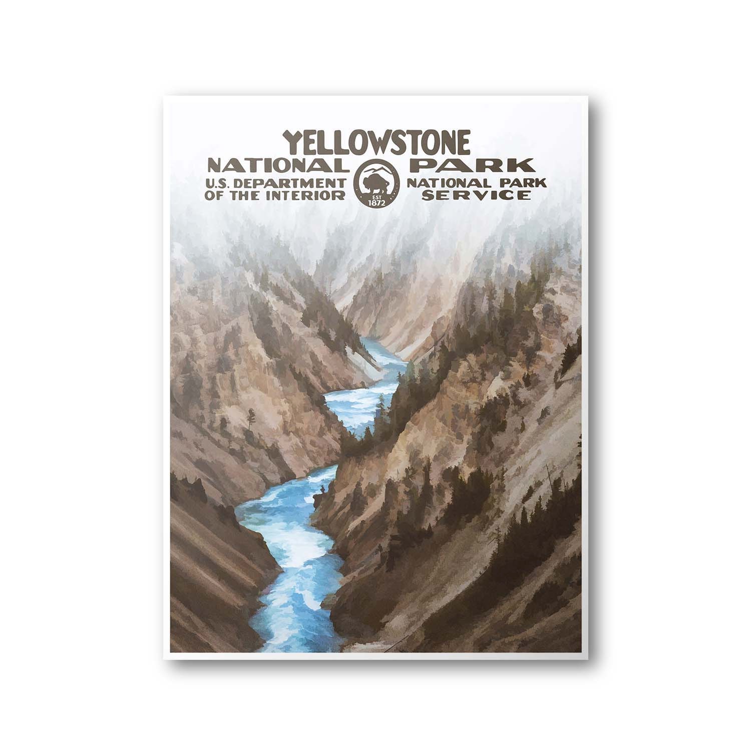 Yellowstone National Park Poster canyon National Park - Etsy