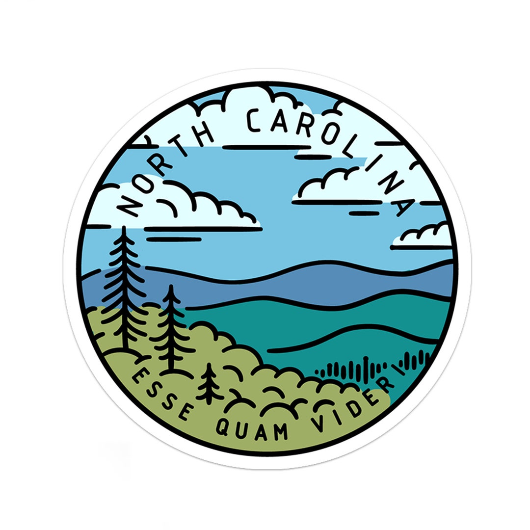 North Carolina Sticker | North Carolina Decal | Multiple Sizes | Bumper ...