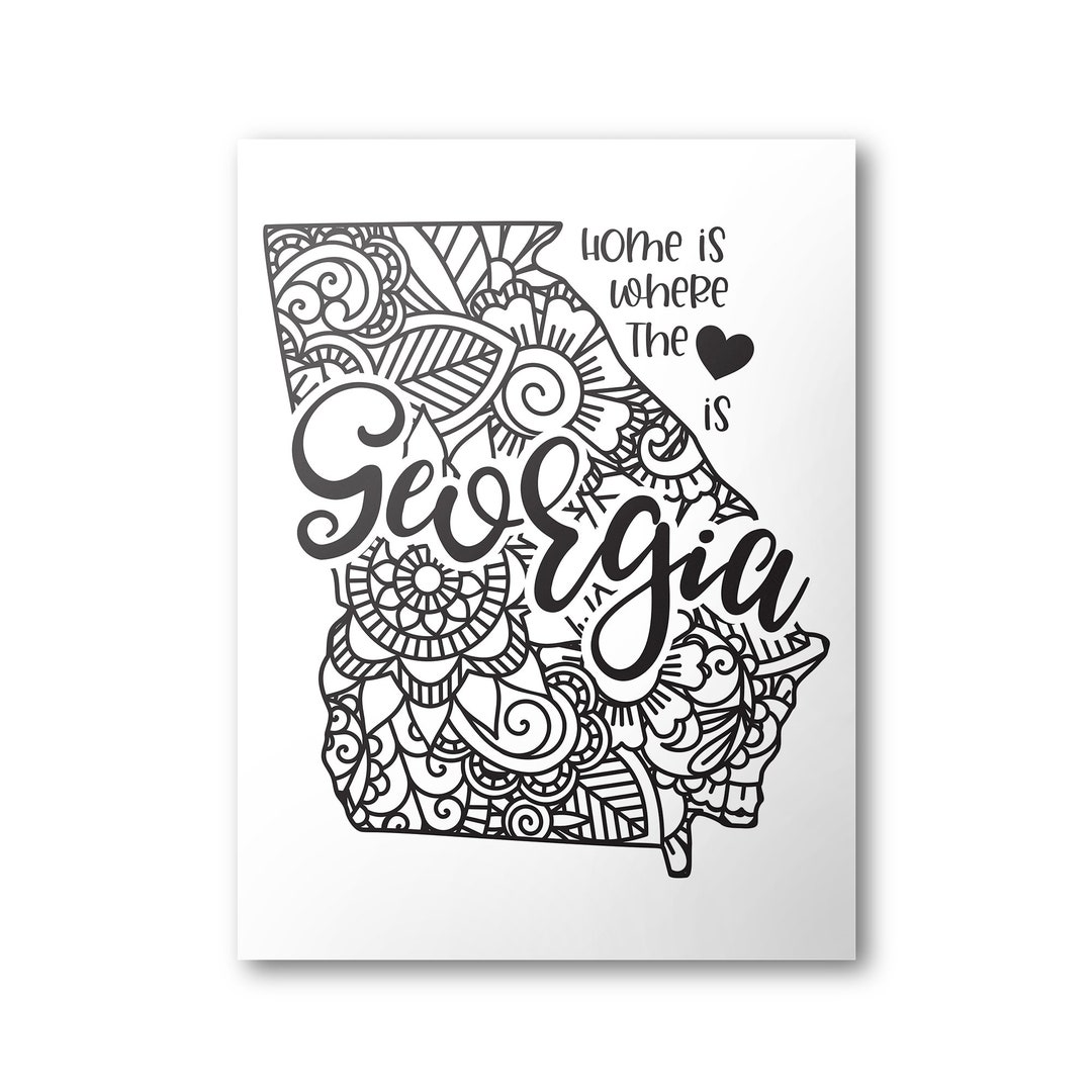 Georgia Poster | Minimalist State Poster | Wall Art | State Poster ...