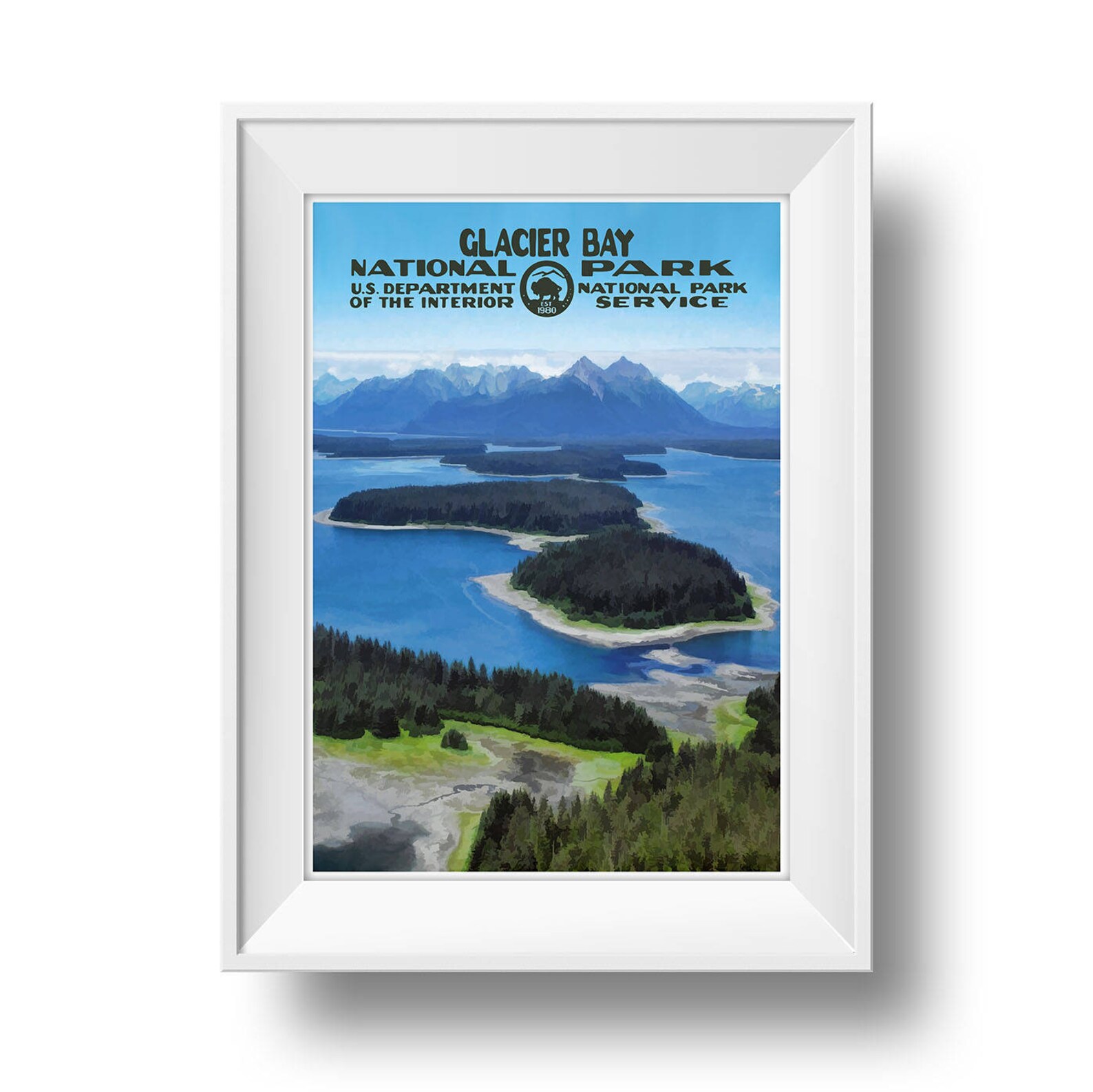 Glacier Bay National Park Poster National Park Poster - Etsy