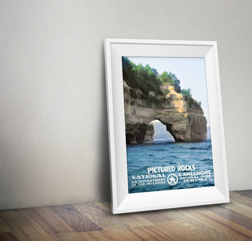 Pictured Rocks National Lakeshore Poster - Etsy
