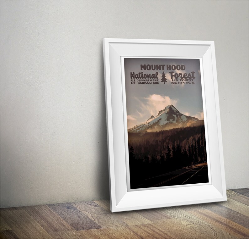 Mount Hood National Forest Poster National Forest Print - Etsy