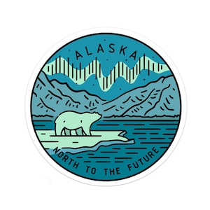 Alaska Sticker Alaska Decal Multiple Sizes Bumper Sticker Water Bottle ...