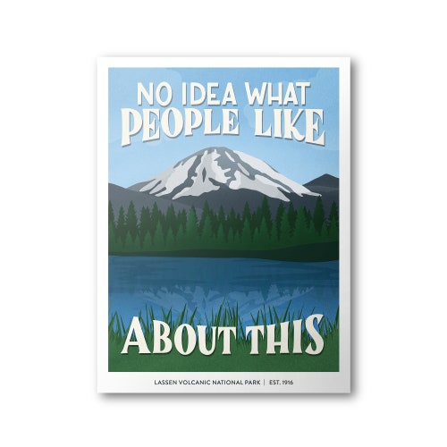 Lassen Volcanic National Park Poster Subpar Parks Poster - Etsy
