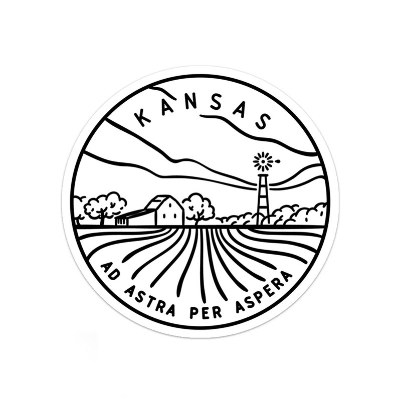 Kansas Sticker Kansas Decal Multiple Sizes Available - Etsy