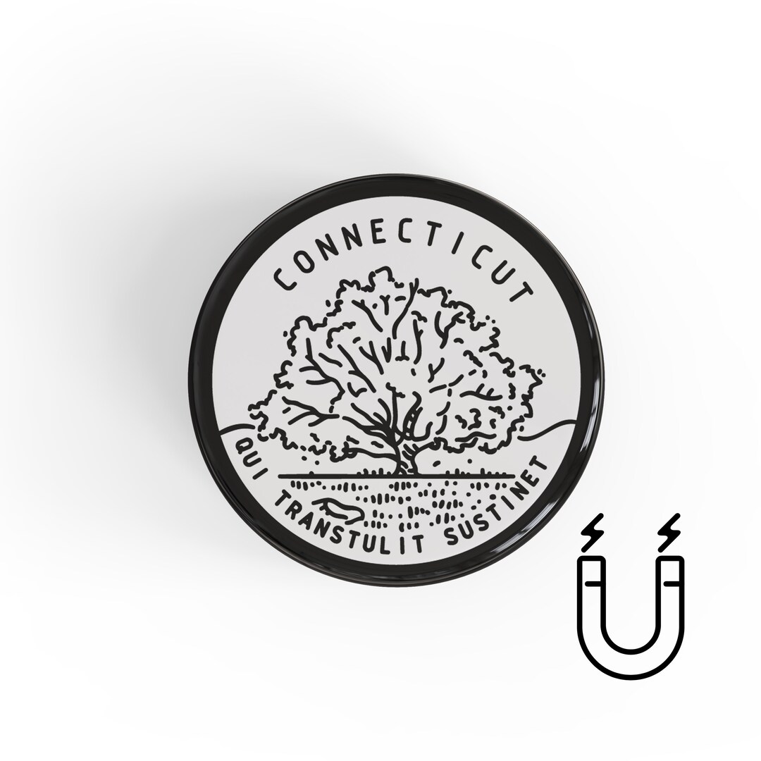 Connecticut Magnet | Button Magnet | Fridge Magnet | Kitchen Magnet ...