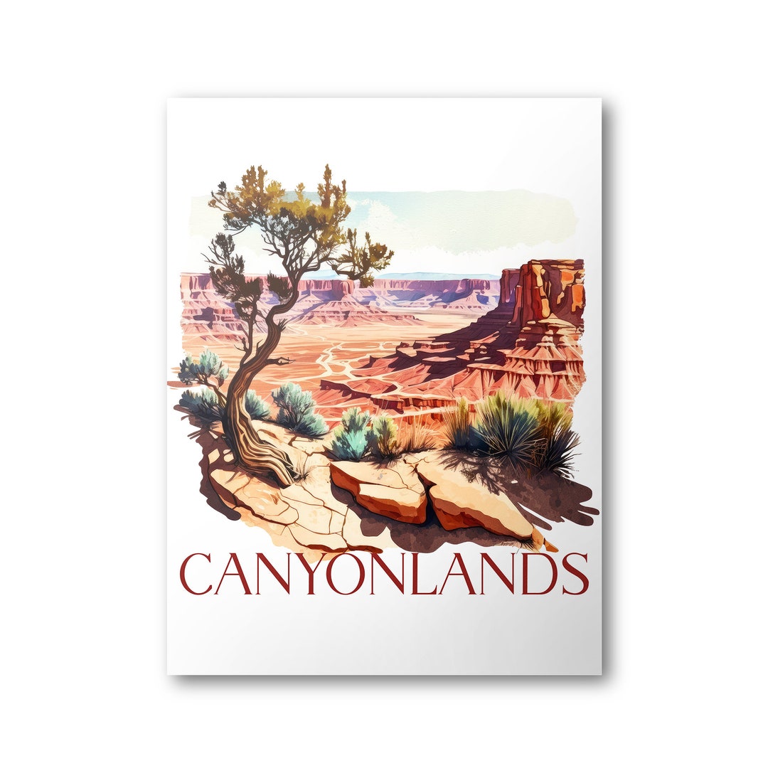 Canyonlands National Park Poster | Watercolor National Park Poster ...