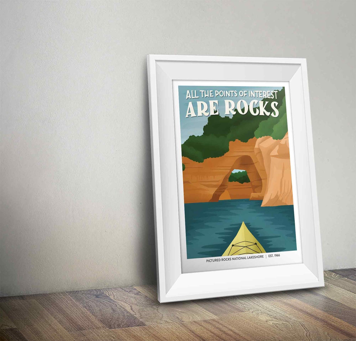 Pictured Rocks National Lakeshore Poster Subpar Parks Poster - Etsy