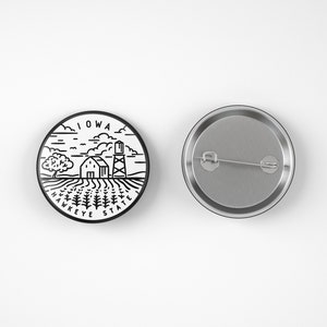 Iowa Button Pin - Etsy