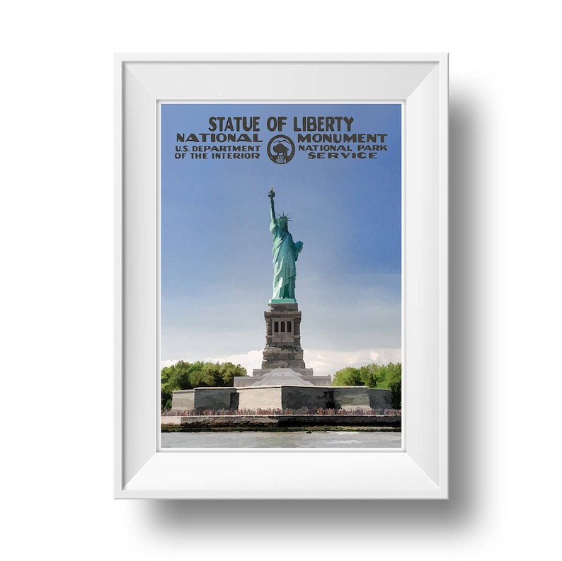 Statue of Liberty National Monument Poster National Park - Etsy