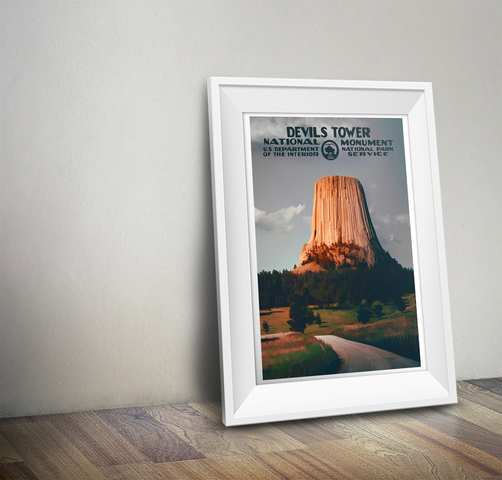 Devils Tower National Monument Poster National Park Poster - Etsy