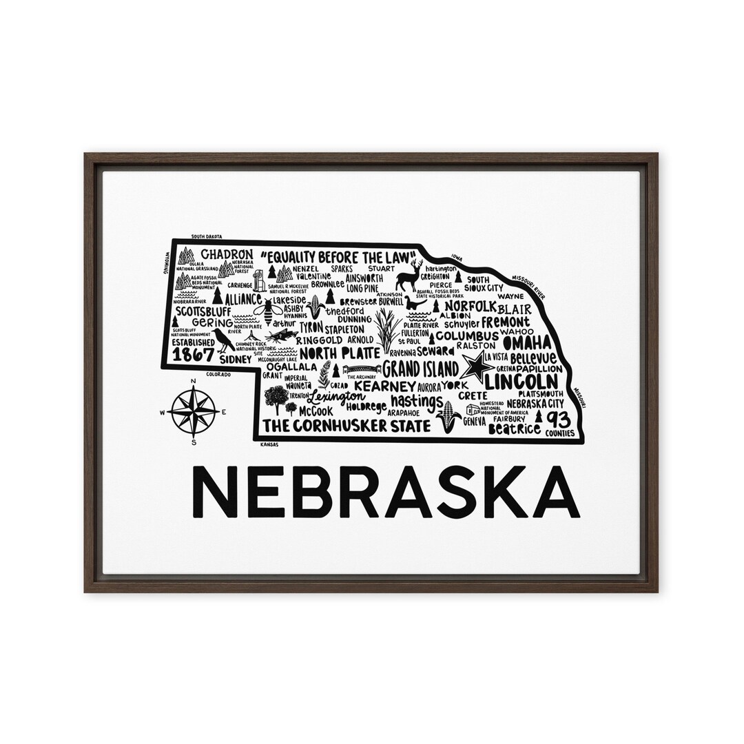 Nebraska Framed Canvas Print | Framed Print | Framed Canvas Print ...