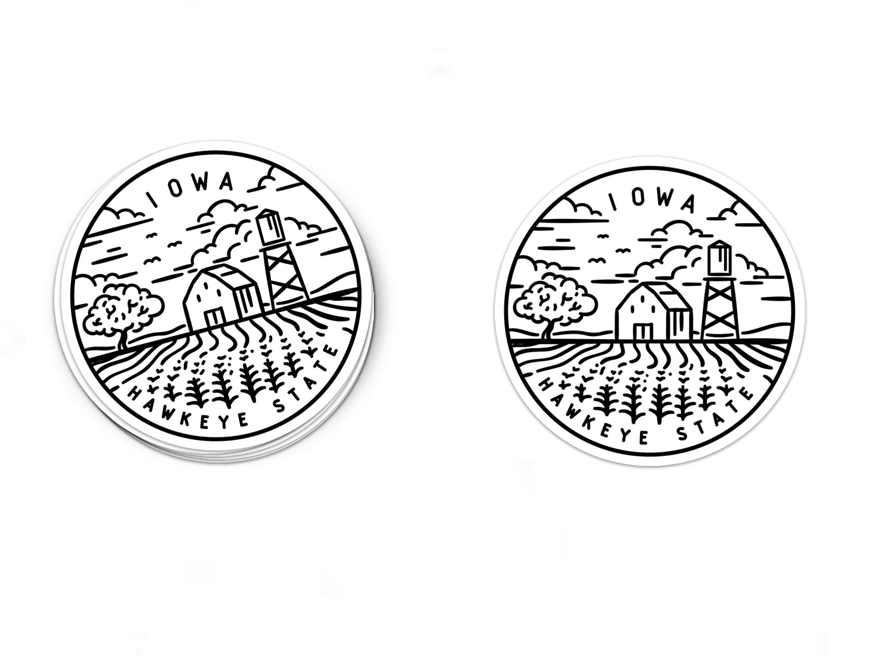 Iowa Sticker Iowa Decal Multiple Sizes Bumper Sticker - Etsy