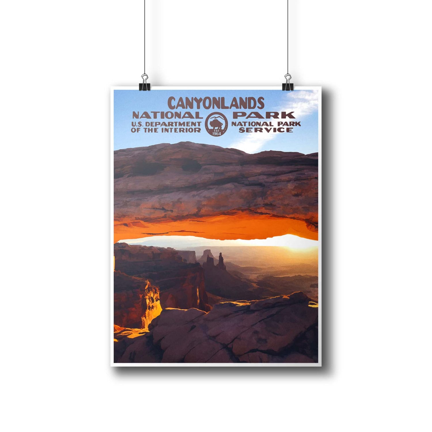 Canyonlands National Park Poster (mesa Arch) | National Park Poster ...