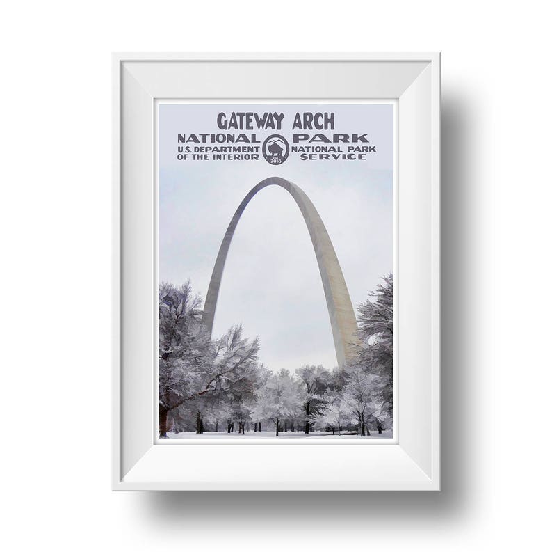 Gateway Arch National Park Poster | National Park Poster | National ...