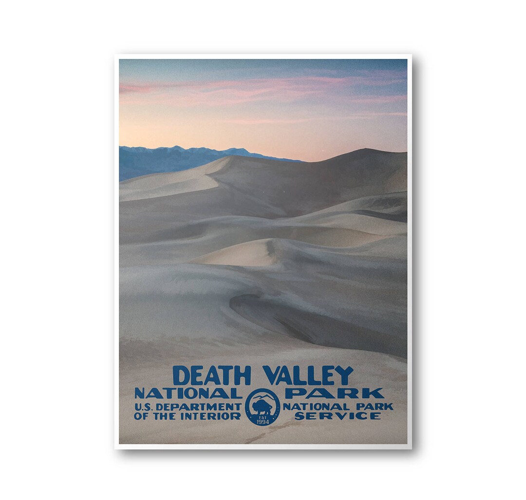 Death Valley National Park Poster | National Park Poster | National ...