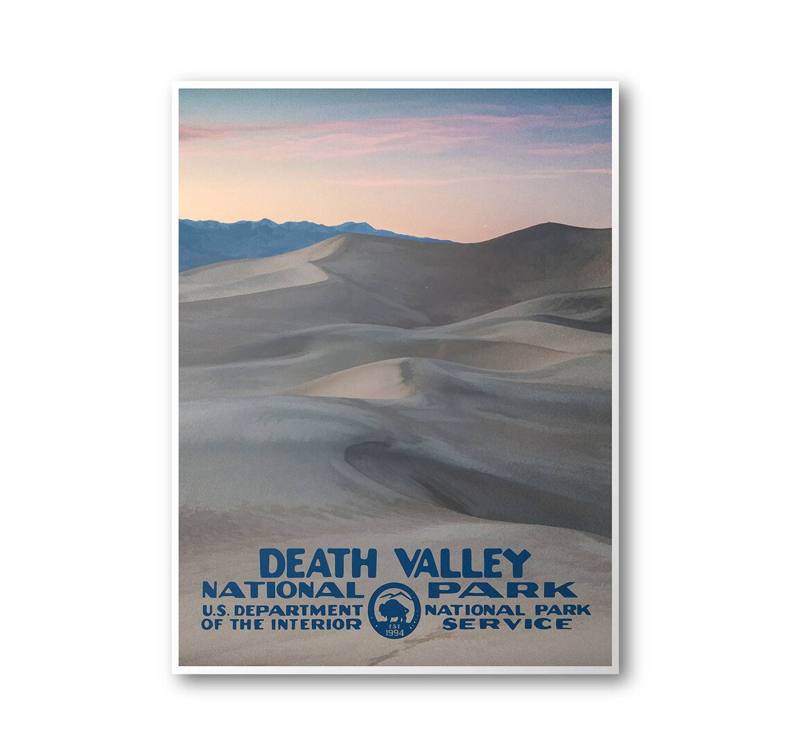 Death Valley National Park Poster National Park Poster - Etsy