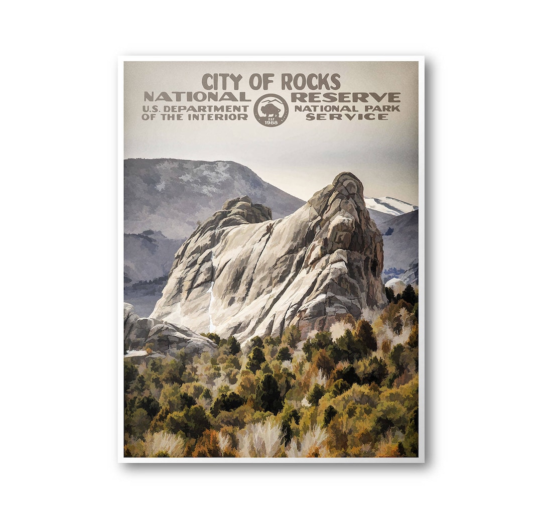 City of Rocks National Reserve Poster | National Park Poster | National ...