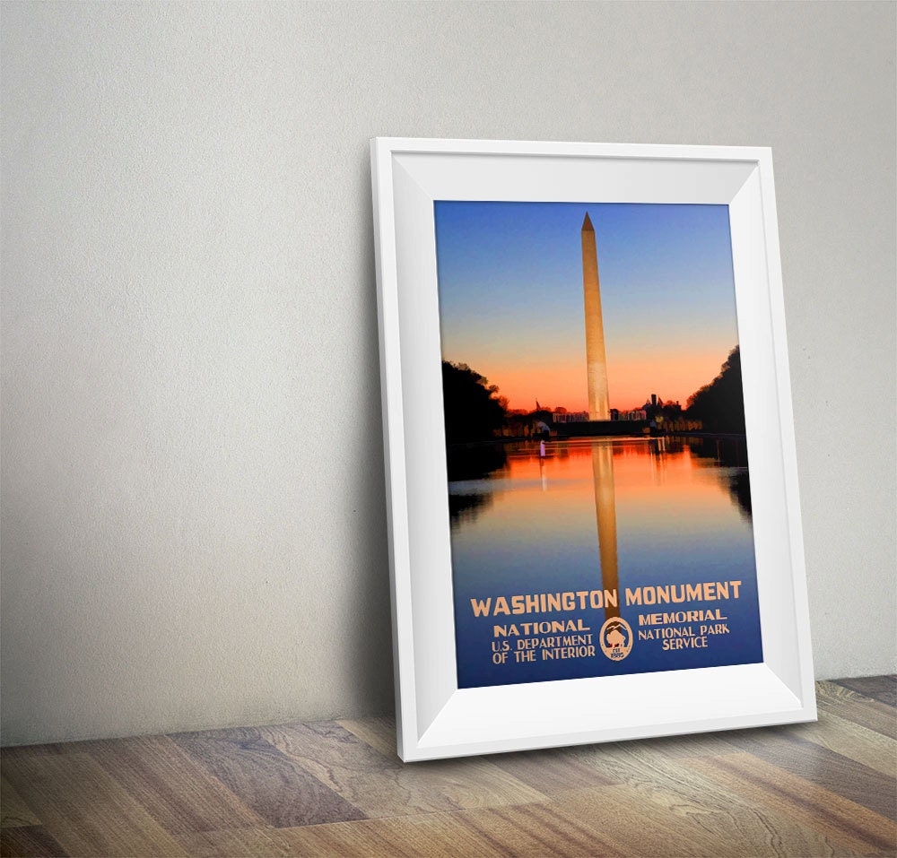 Washington Monument National Memorial Poster National Park - Etsy