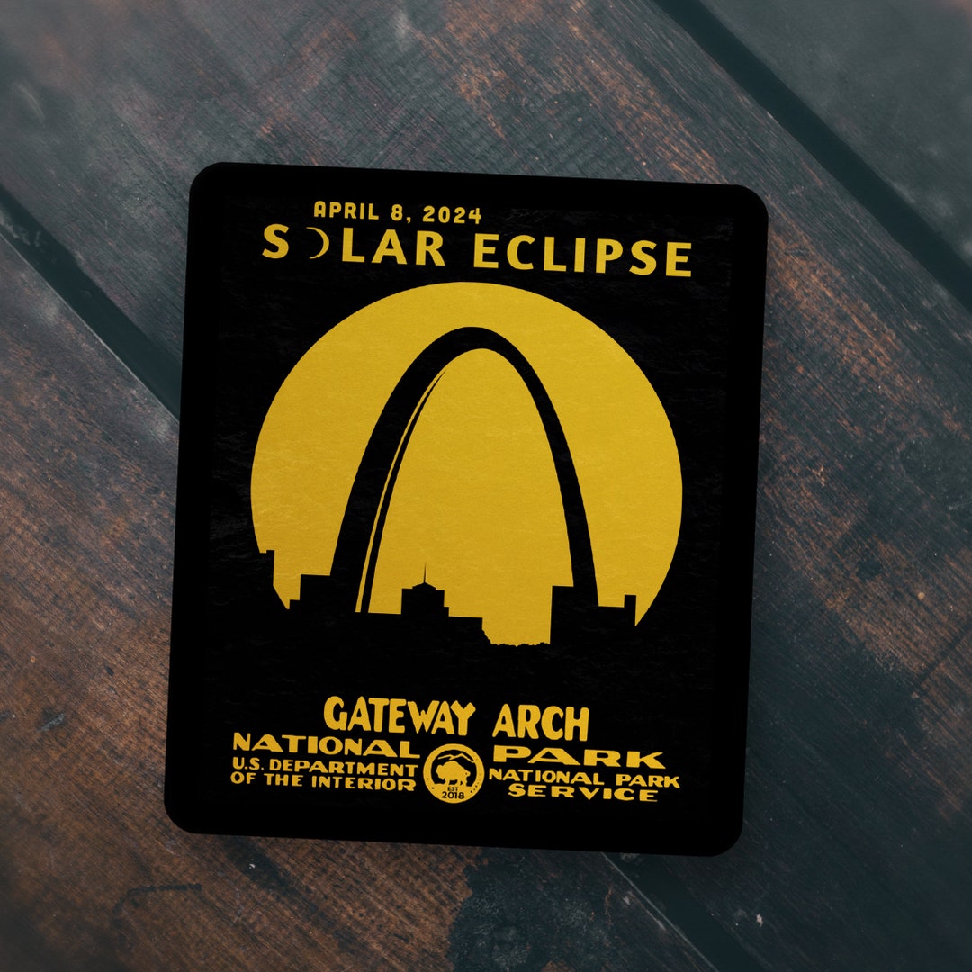 Gateway Arch National Park Solar Eclipse 2024 Sticker | 2024 Great ...