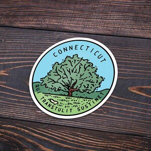 Connecticut Sticker | Connecticut Decal | Multiple Sizes | Bumper ...