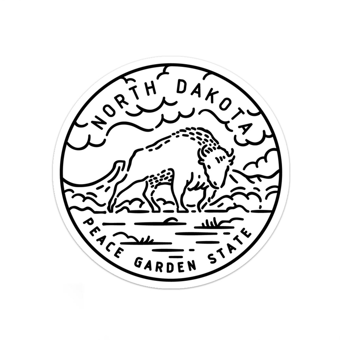 North Dakota Sticker | North Dakota Decal | Multiple Sizes | Bumper ...