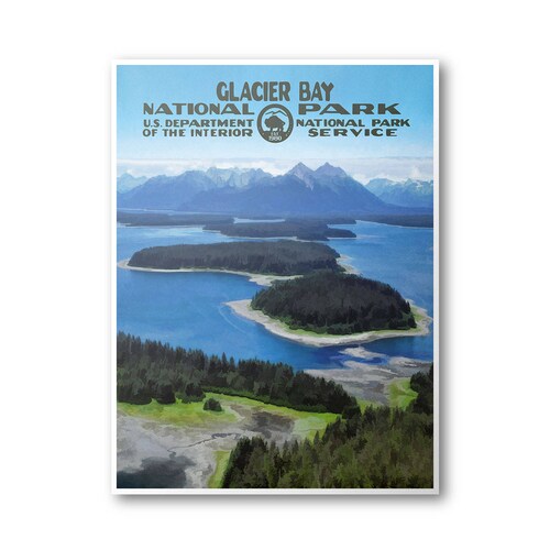 Glacier Bay National Park Poster National Park Print WPA - Etsy