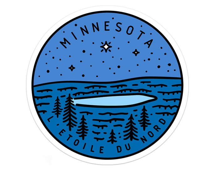 Minnesota Northern Lights Vinyl Sticker Water Bottle Laptop Car Best ...
