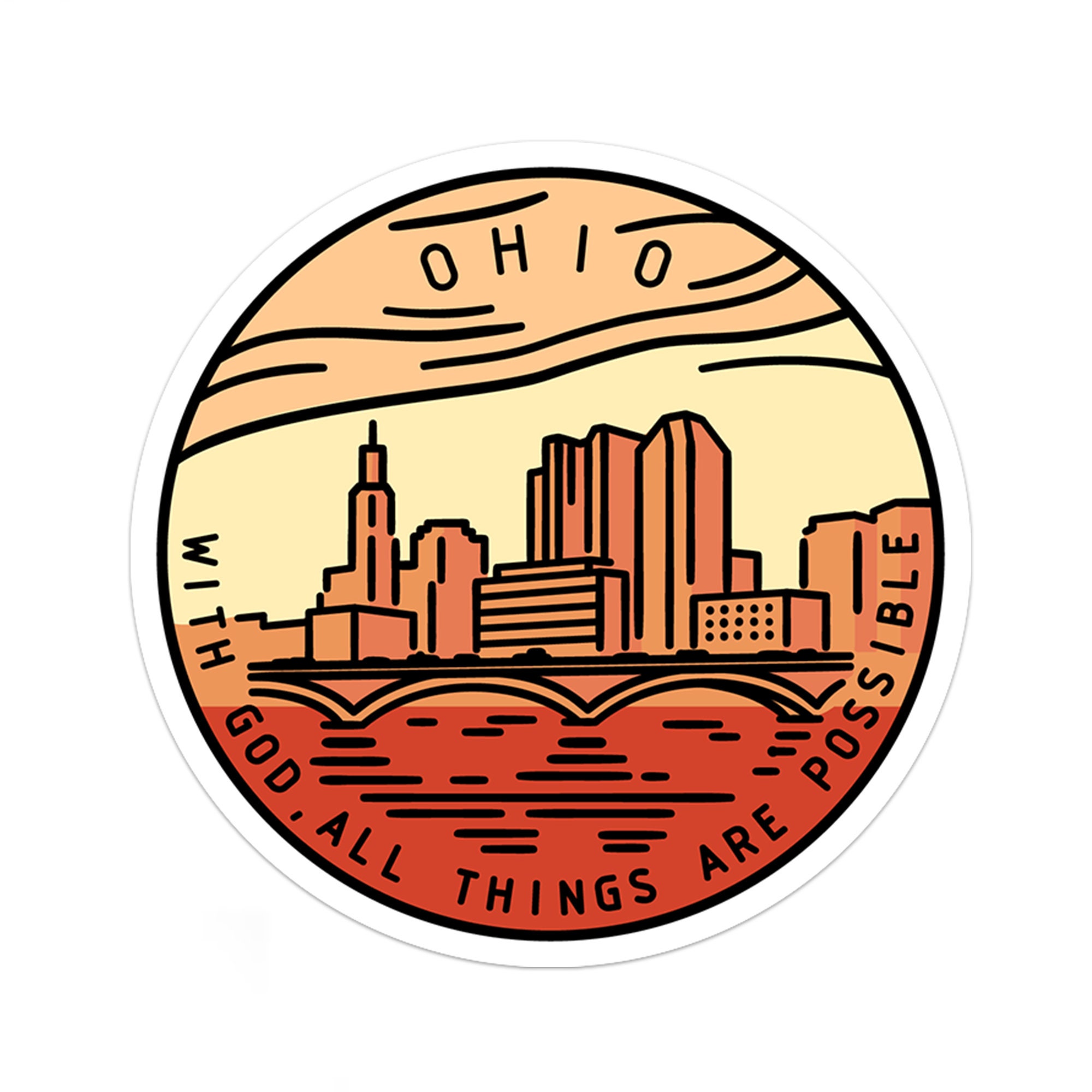 Ohio Sticker Ohio Decal Multiple Sizes Bumper Sticker - Etsy