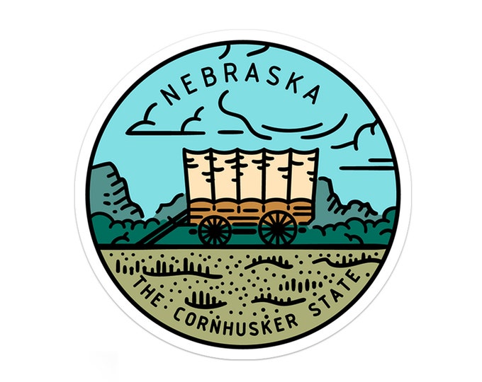 Nebraska NE Oval Vinyl Decal Sticker - Etsy