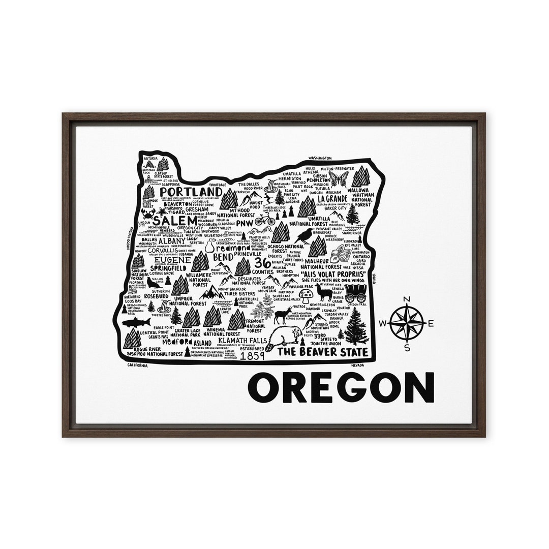 Oregon Framed Canvas Print | Framed Print | Framed Canvas Print ...