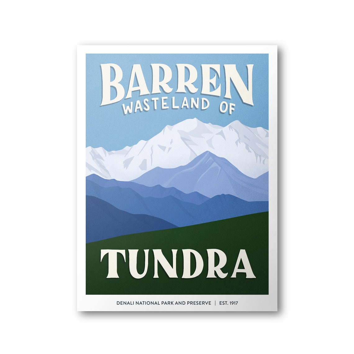 Denali National Park Poster Subpar Parks Poster - Etsy