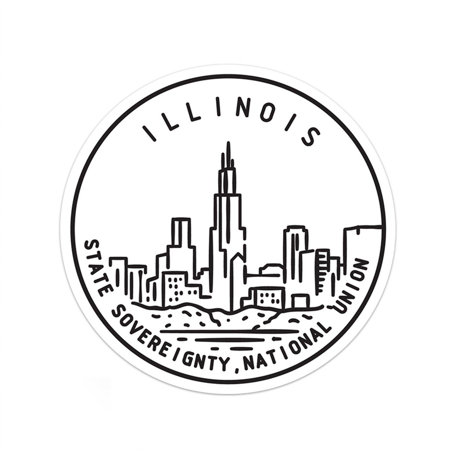Illinois Sticker Illinois Decal Multiple Sizes Available - Etsy