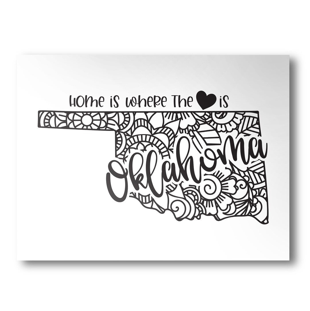 Oklahoma Poster | Minimalist State Poster | Wall Art | State Poster ...