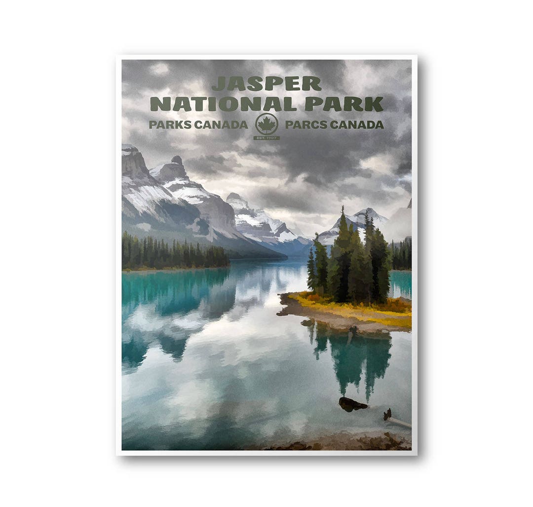 Jasper National Park Poster | National Park Poster | National Park ...