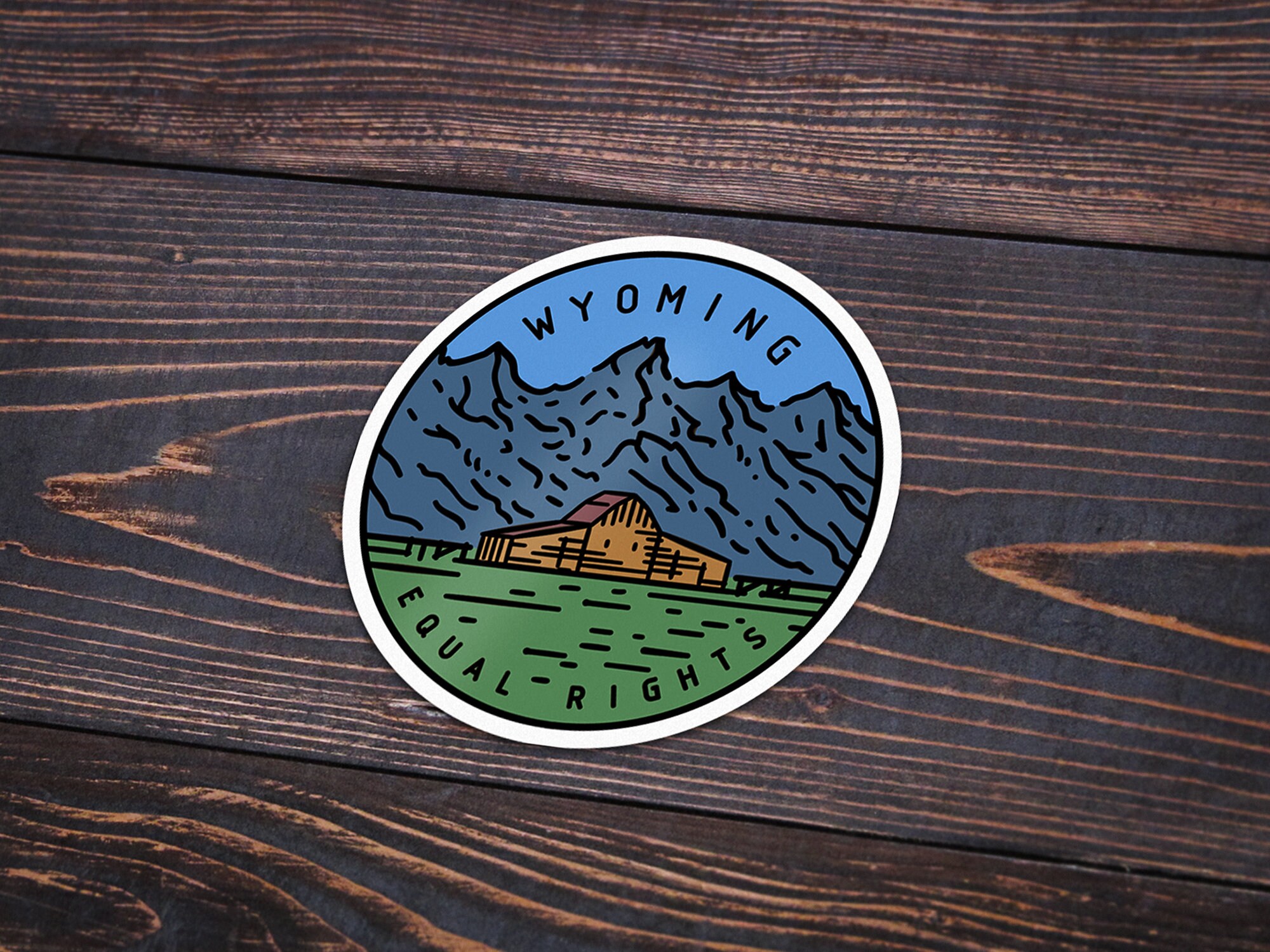 Wyoming Sticker | Wyoming Decal | Multiple Sizes | Bumper Sticker ...