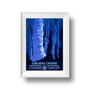Carlsbad Caverns National Park Poster | National Park Poster | National ...