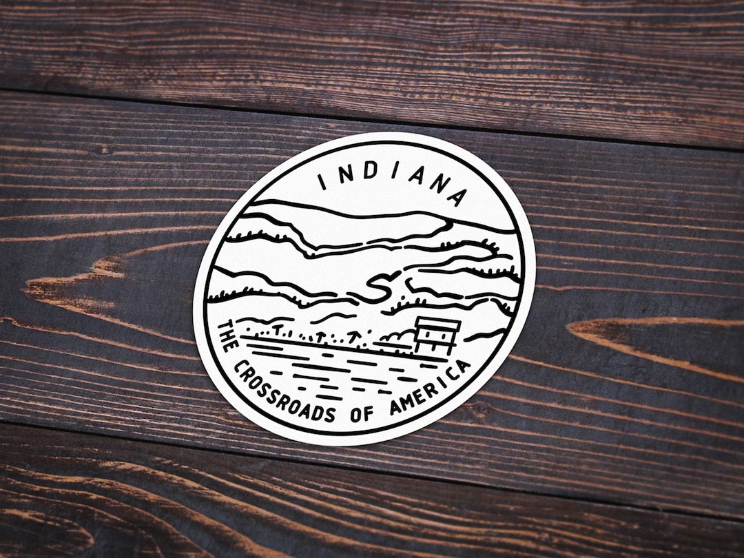 Indiana Sticker | Indiana Decal | Multiple Sizes | Bumper Sticker ...