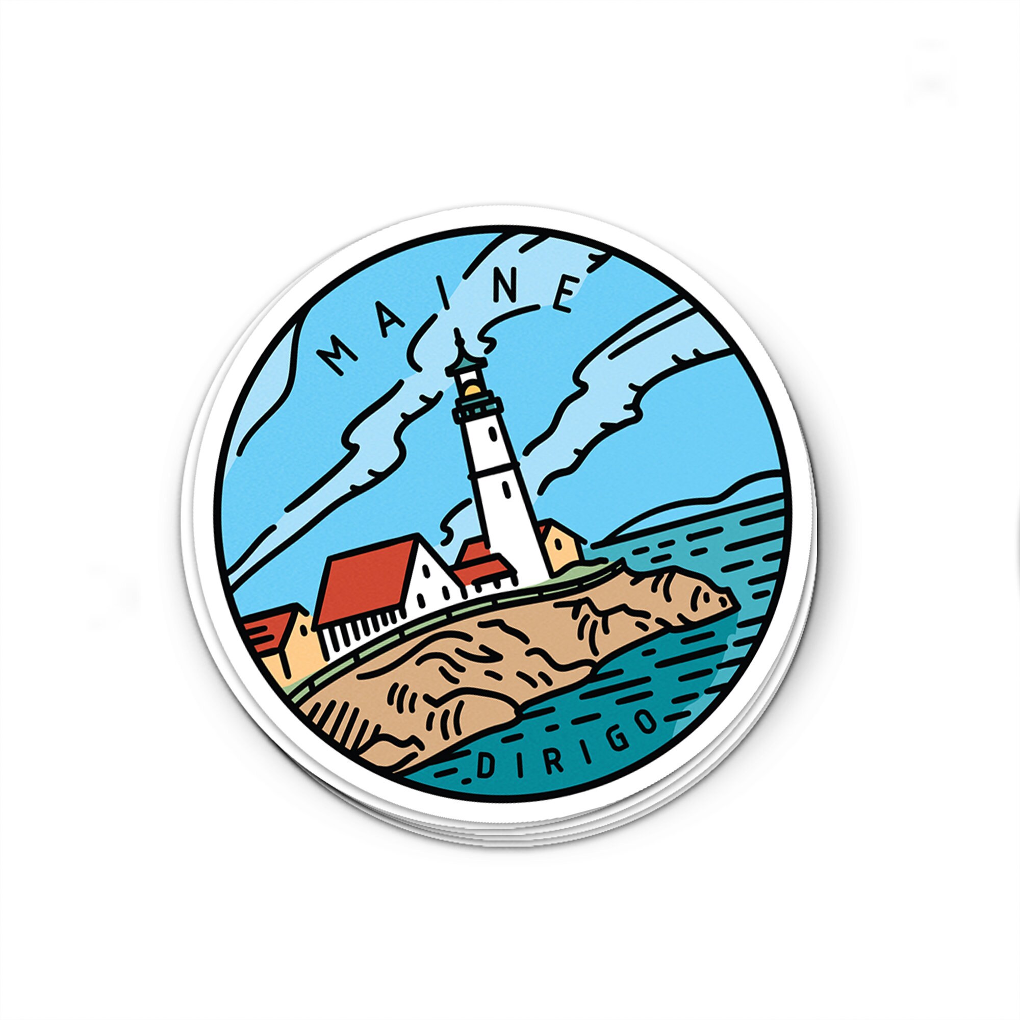 Maine Sticker | Maine Decal | Multiple Sizes | Bumper Sticker | Water ...