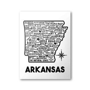 Arkansas Poster | Minimalist State Map | State Poster | Wall Art | Home ...