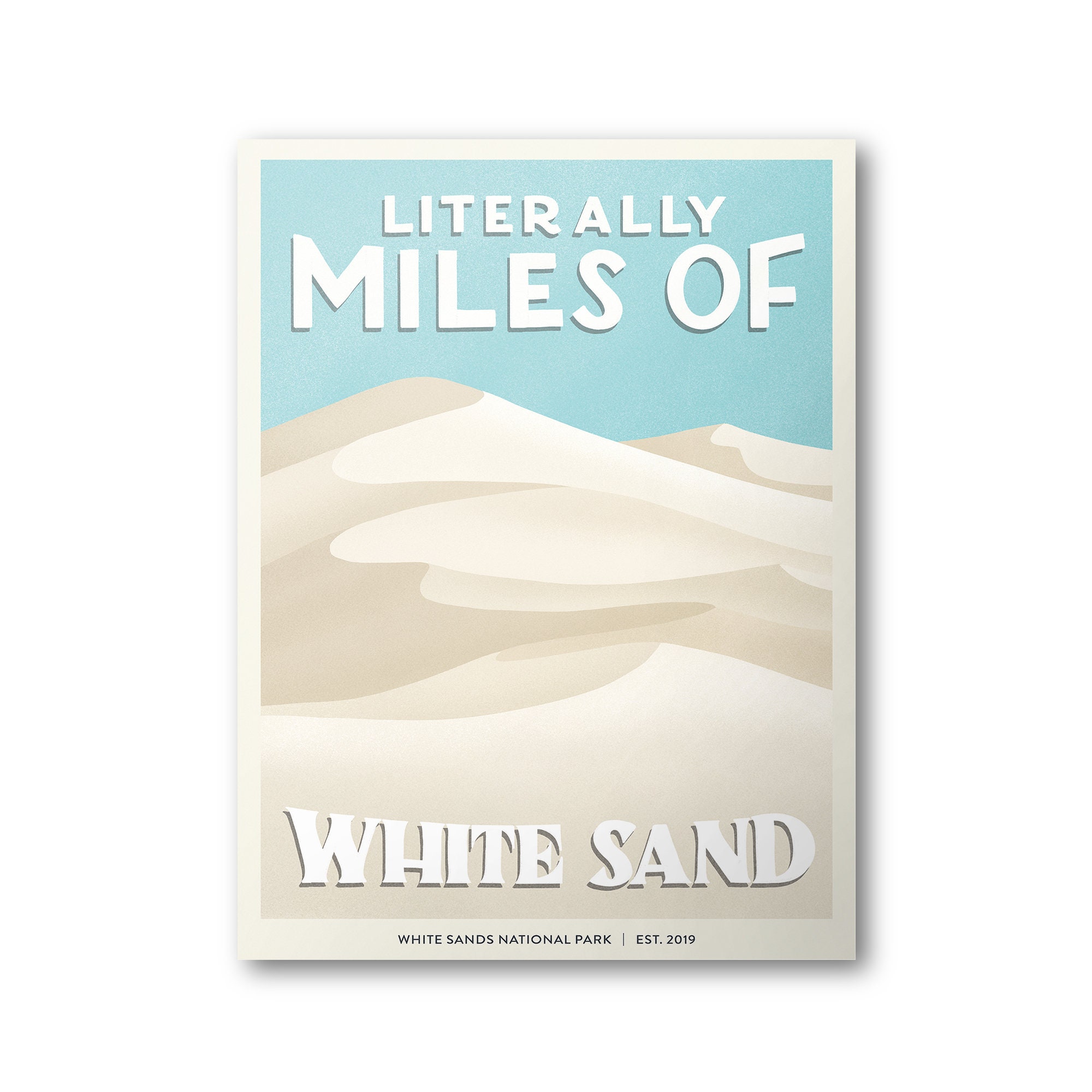White Sands National Park Poster Subpar Parks Poster - Etsy